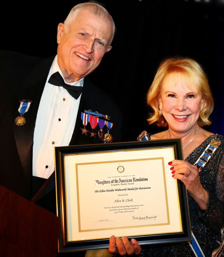 Captain Allen Clark, US Army (retired) received the Ellen Hardin ...